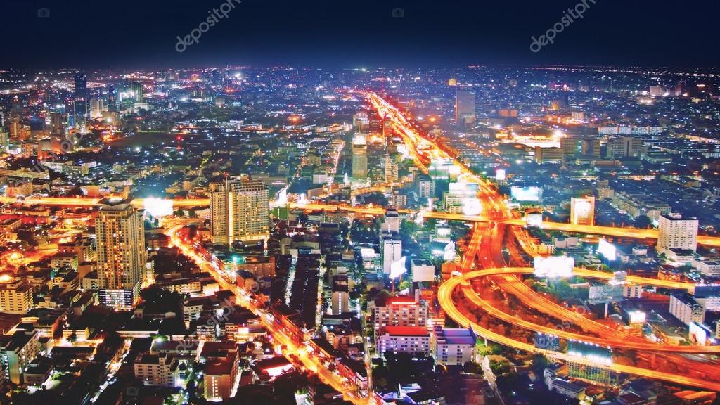 Nigth sky over city Stock Photo by ©kalarati 100751838