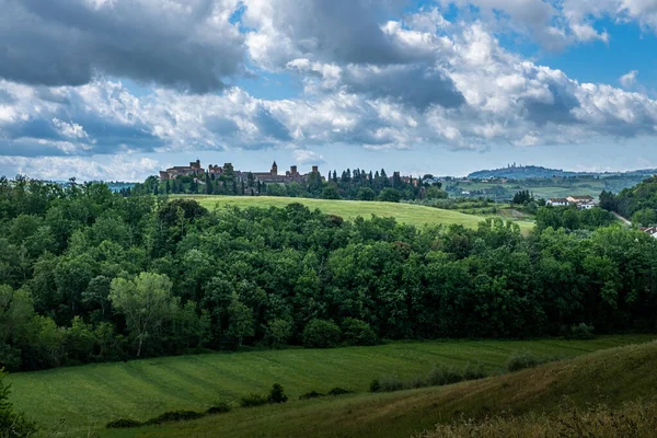 Trekking in Certaldo, panoramic view among the cypresses from the ...