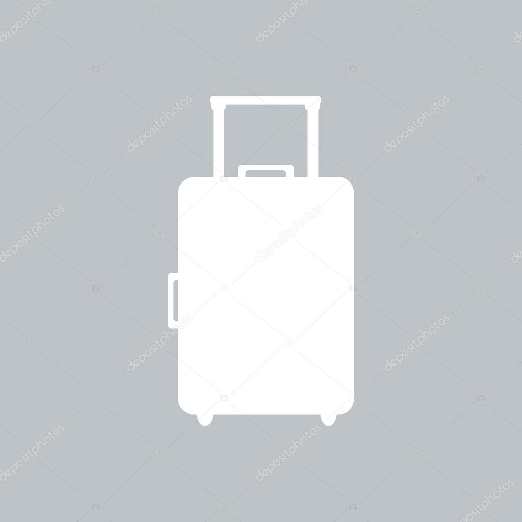 Stylized icon of a suitcase in white on a colored background Stock ...