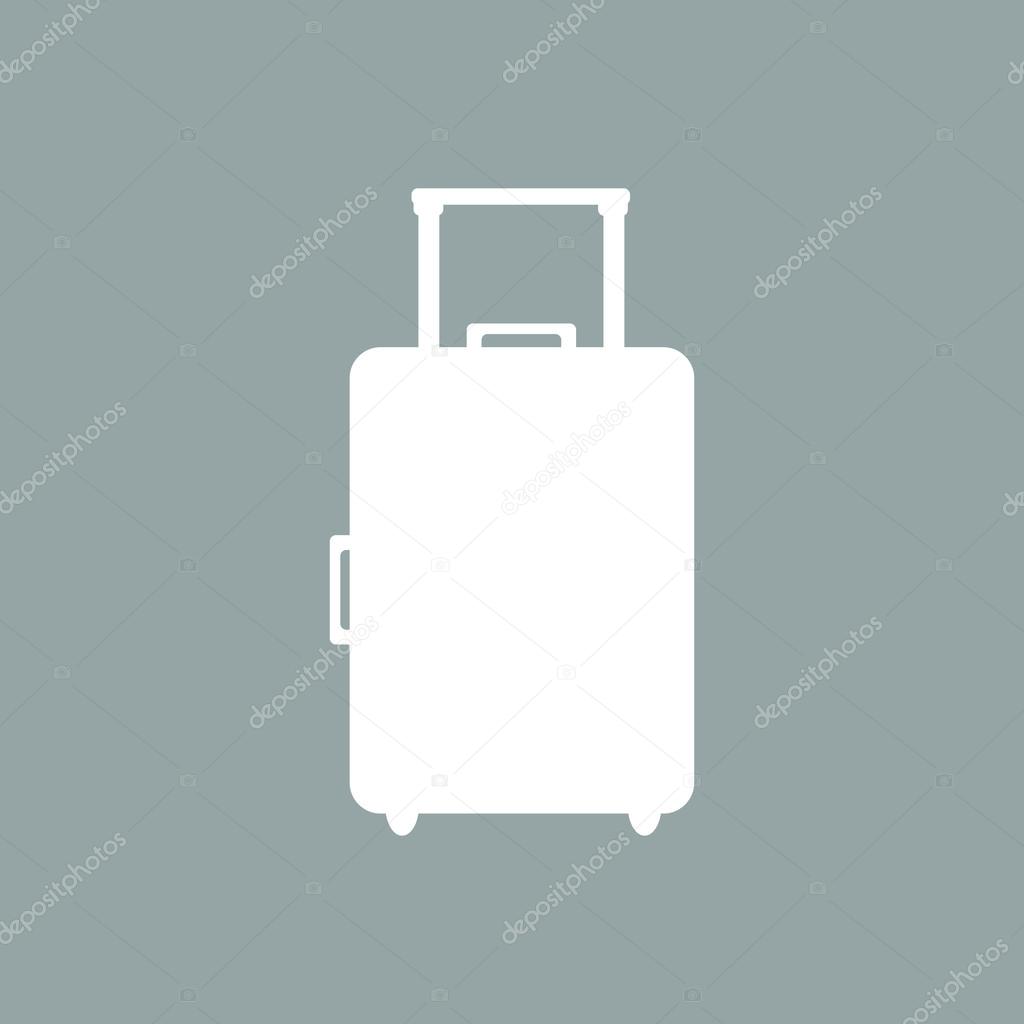 Stylized icon of a suitcase in white on a colored background Stock ...