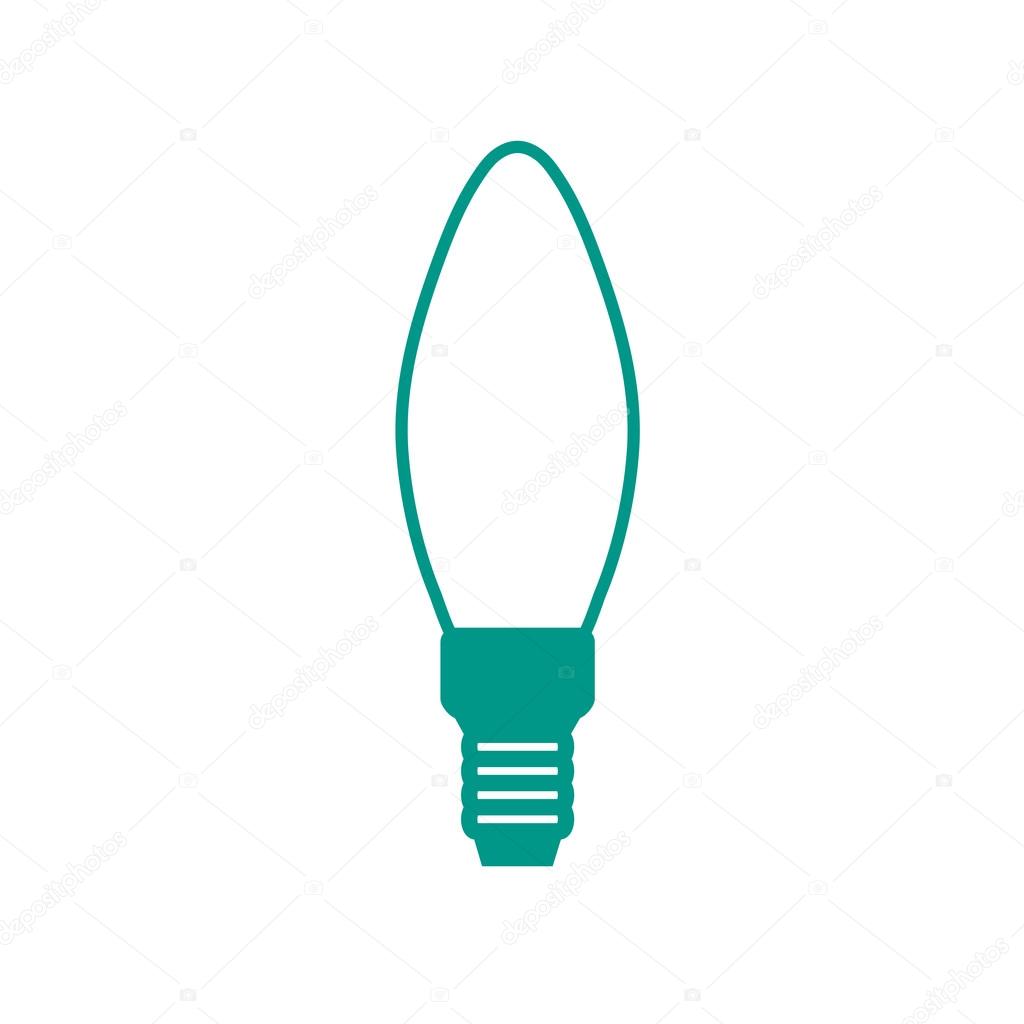 Stylized icon of light bulb on white background Stock Vector Image by ...