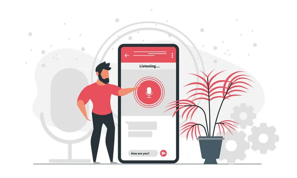 Man Professionally Programs Virtual Reality Programmer Software Developer Concept Vector Stock ...