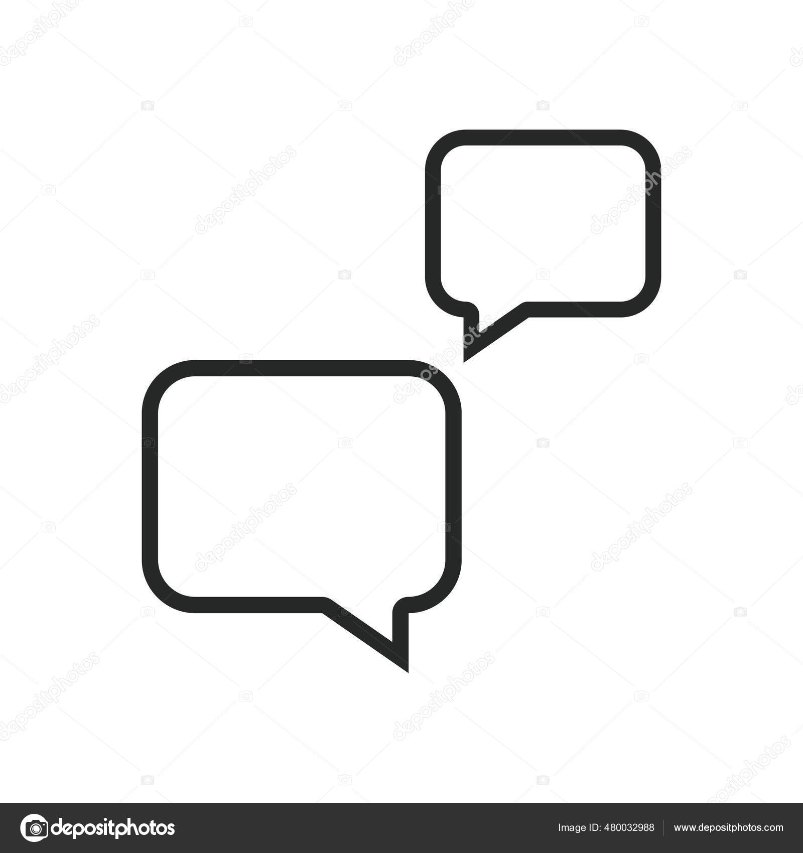 Bubble Speech Cloud Vector Icon Comic Message Ilustrasi Kartun Simbol ...