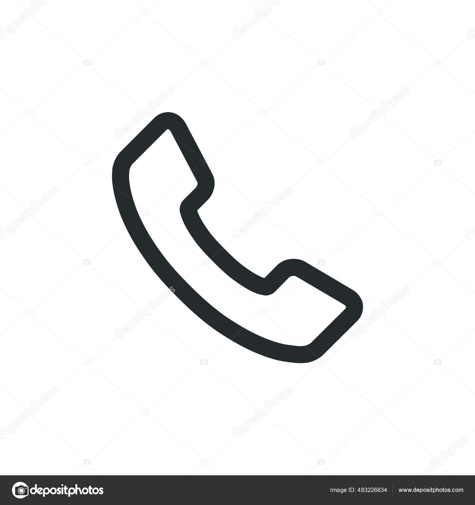 Phone Vector Symbol Call Icon Communication Connection Telephone Sign ...