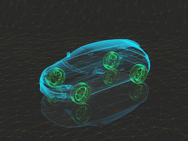 X-ray concept car with green wheels Stock Photo by ©Kodochigov 105722982