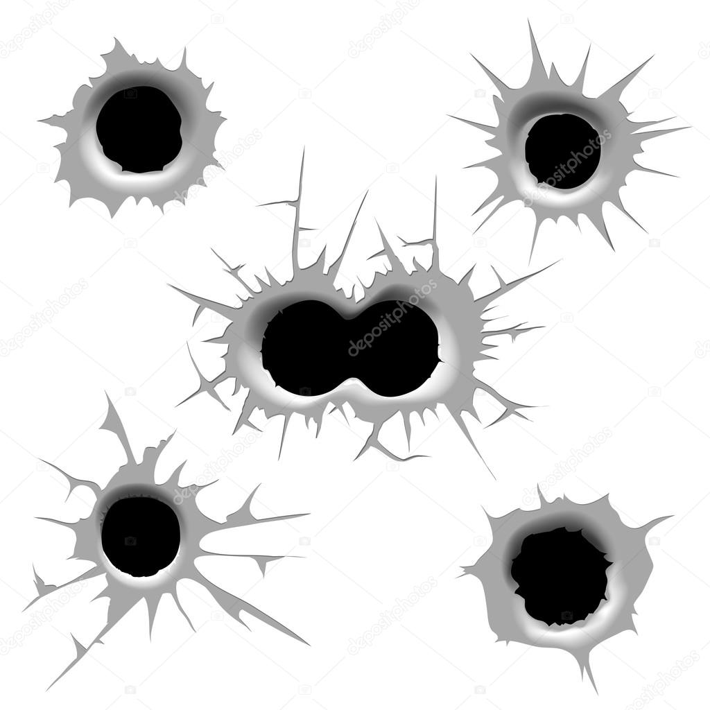Vector bullet hole Stock Vector Image by ©vectortatu #102965640