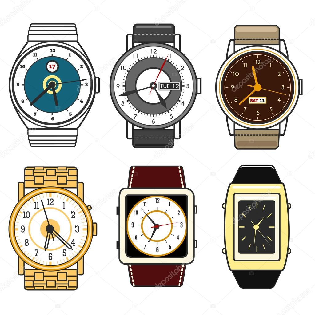 Color watches vector set Stock Vector Image by ©vectortatu #124541682