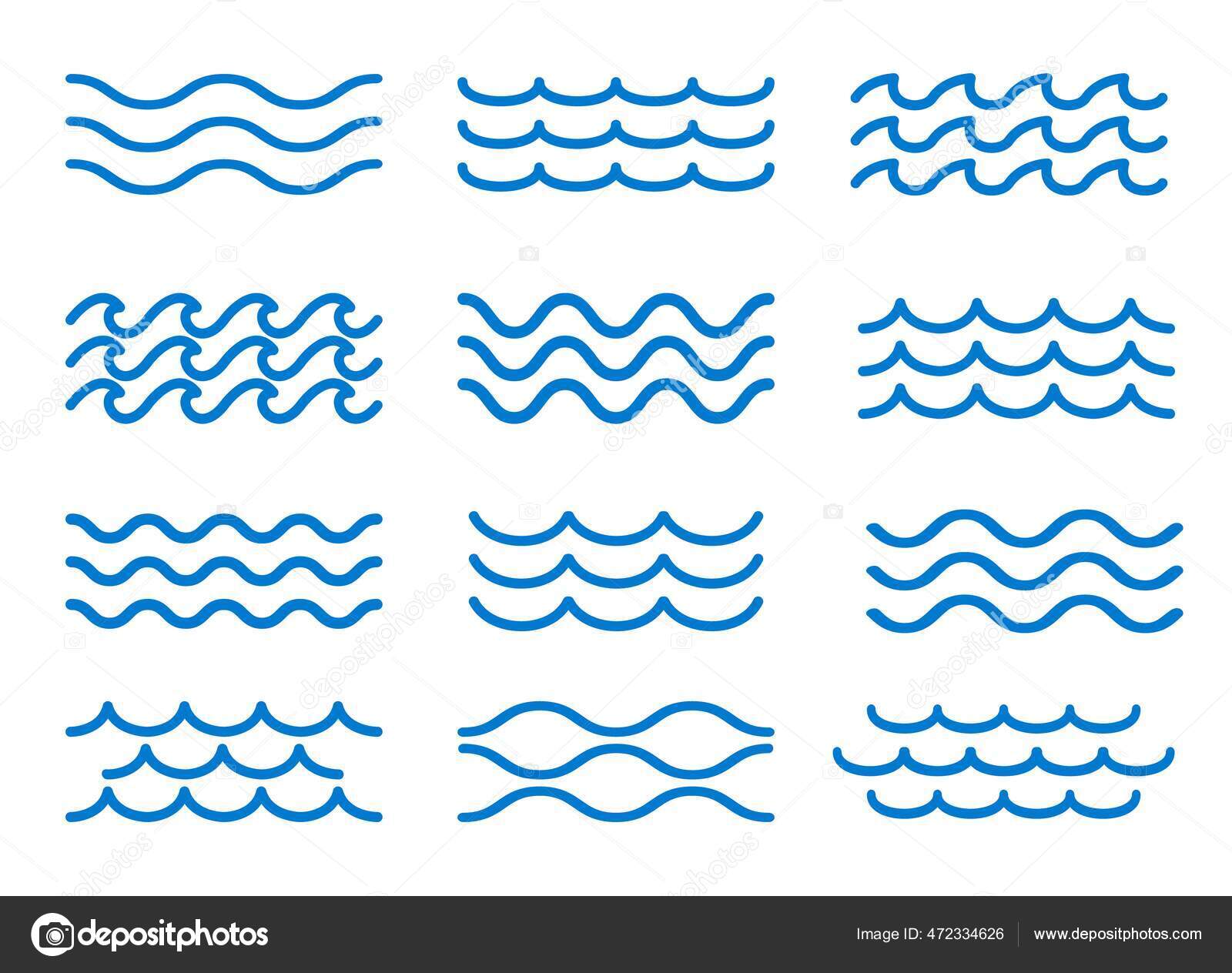 Contorno De Las Olas Del Océano
