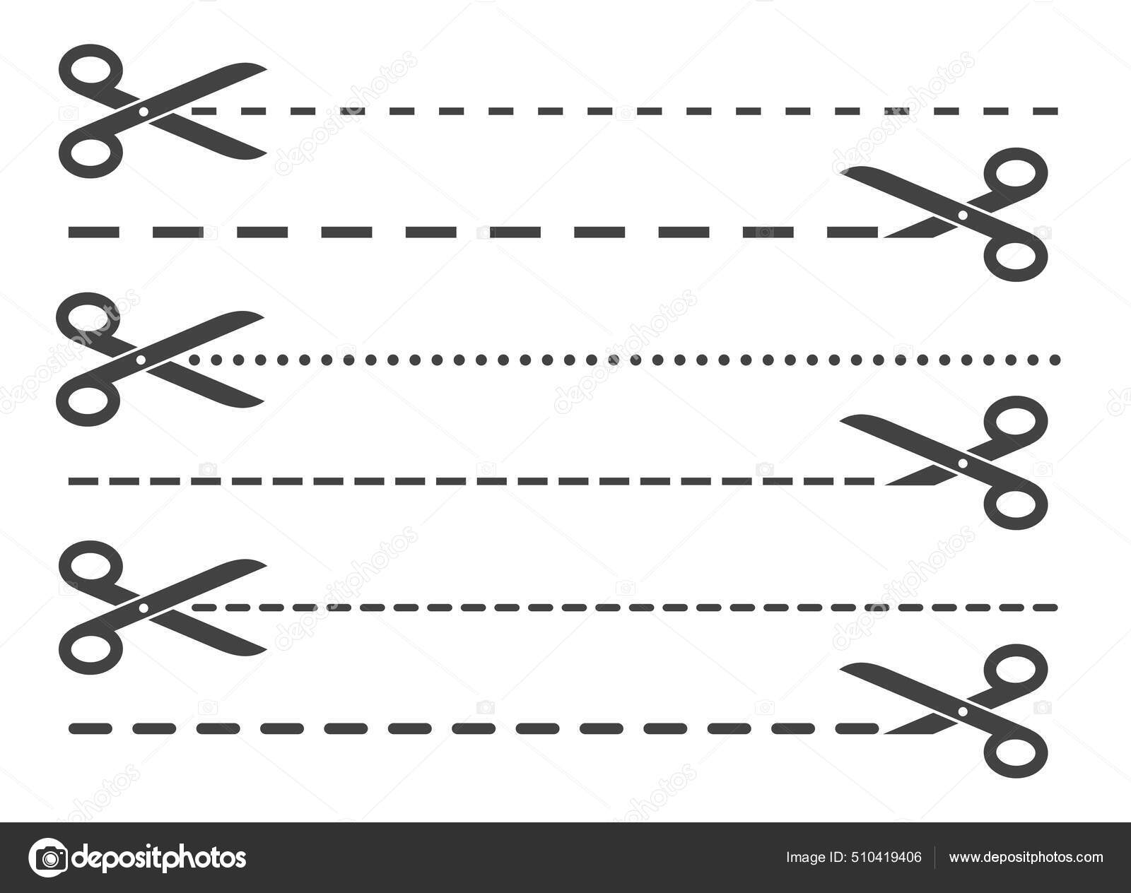 Scissors Clip Art Dotted Line