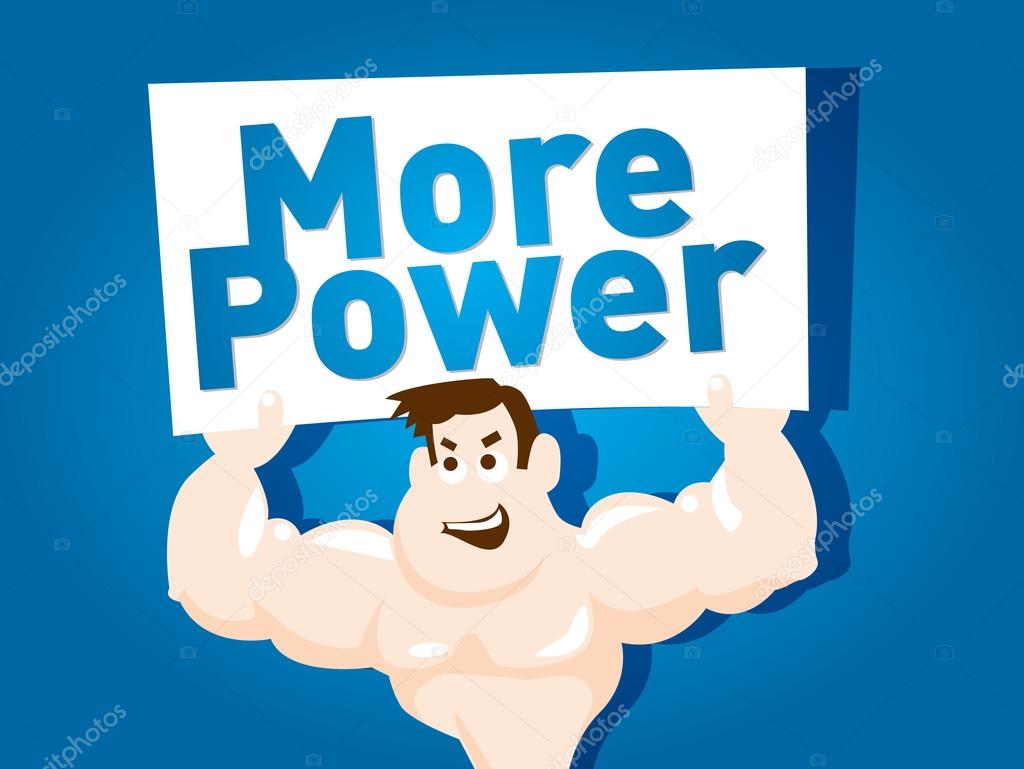 Cartoon bodybuilder on blue Stock Vector Image by ©b14ckminus #101467316