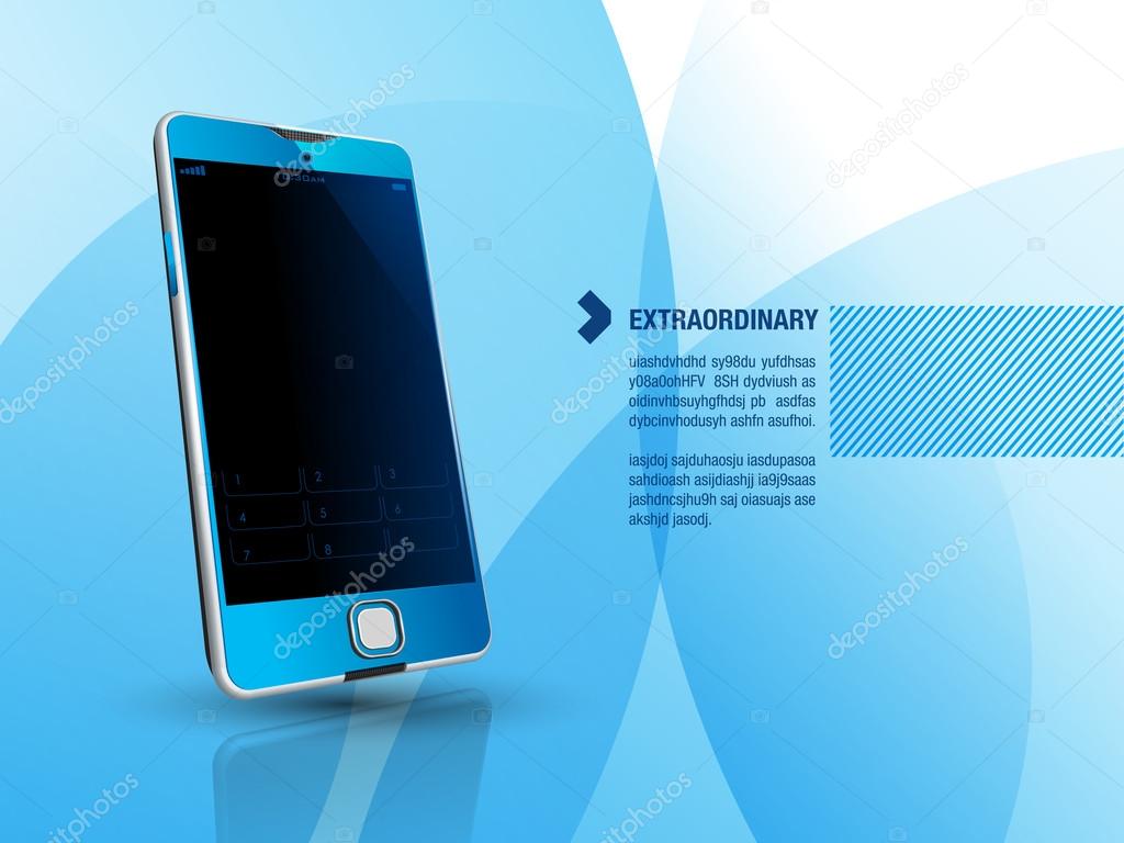 Smartphone Display Design Template Stock Vector Image by ©b14ckminus ...