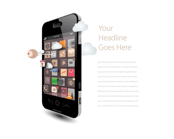 Smartphone Display Design Template Stock Vector Image by ©b14ckminus ...