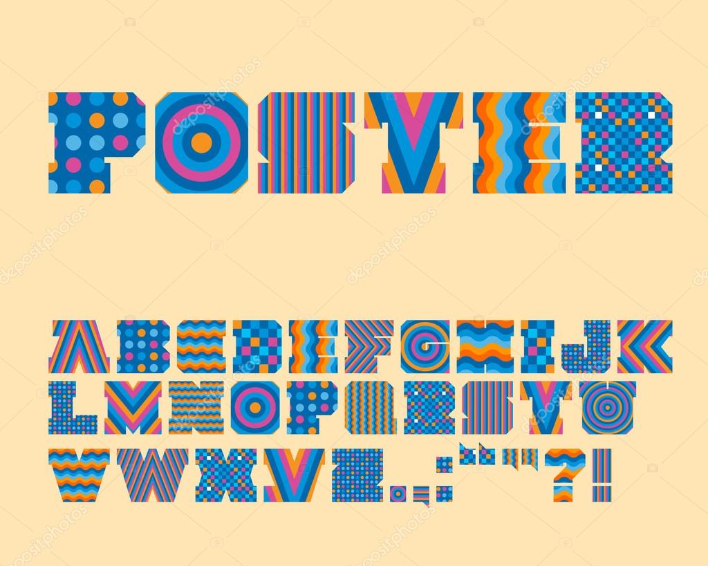 Colorful Graphic Alphabet Set Stock Vector Image by ©b14ckminus #104570922