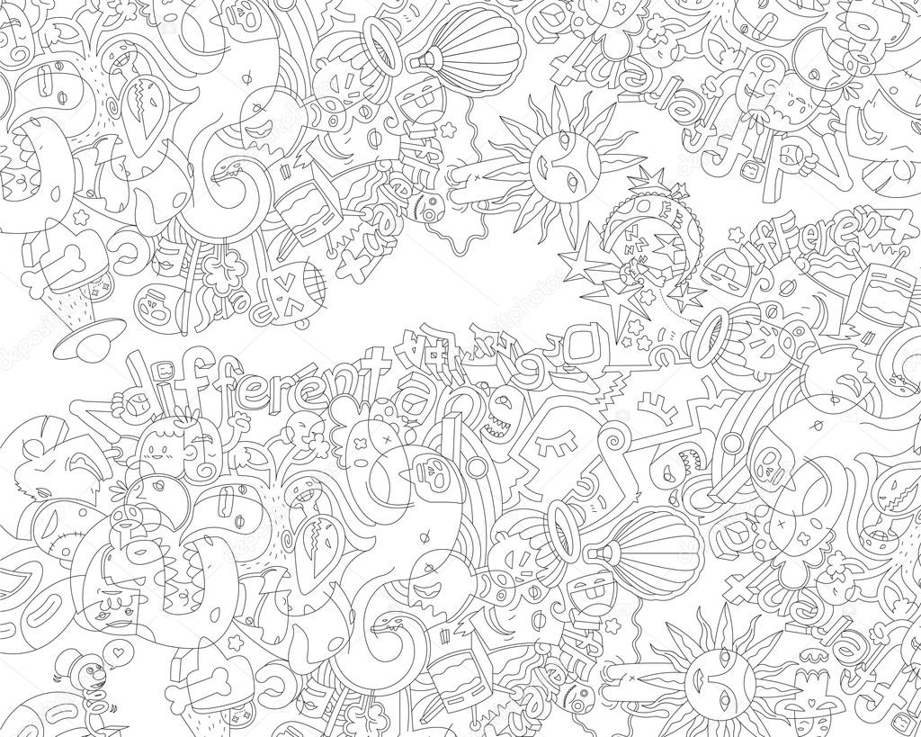 Doodle pattern template Stock Vector Image by ©b14ckminus #104571522