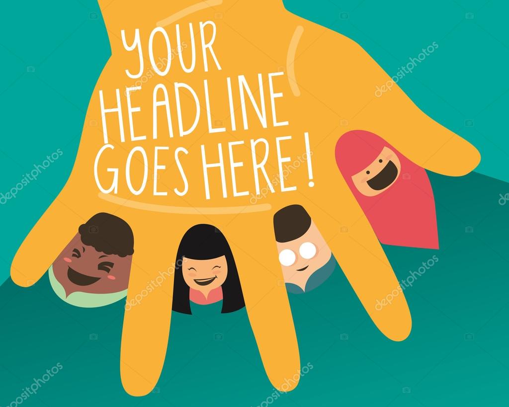 Helping hand for orphanage — Stock Vector © b14ckminus #105468640