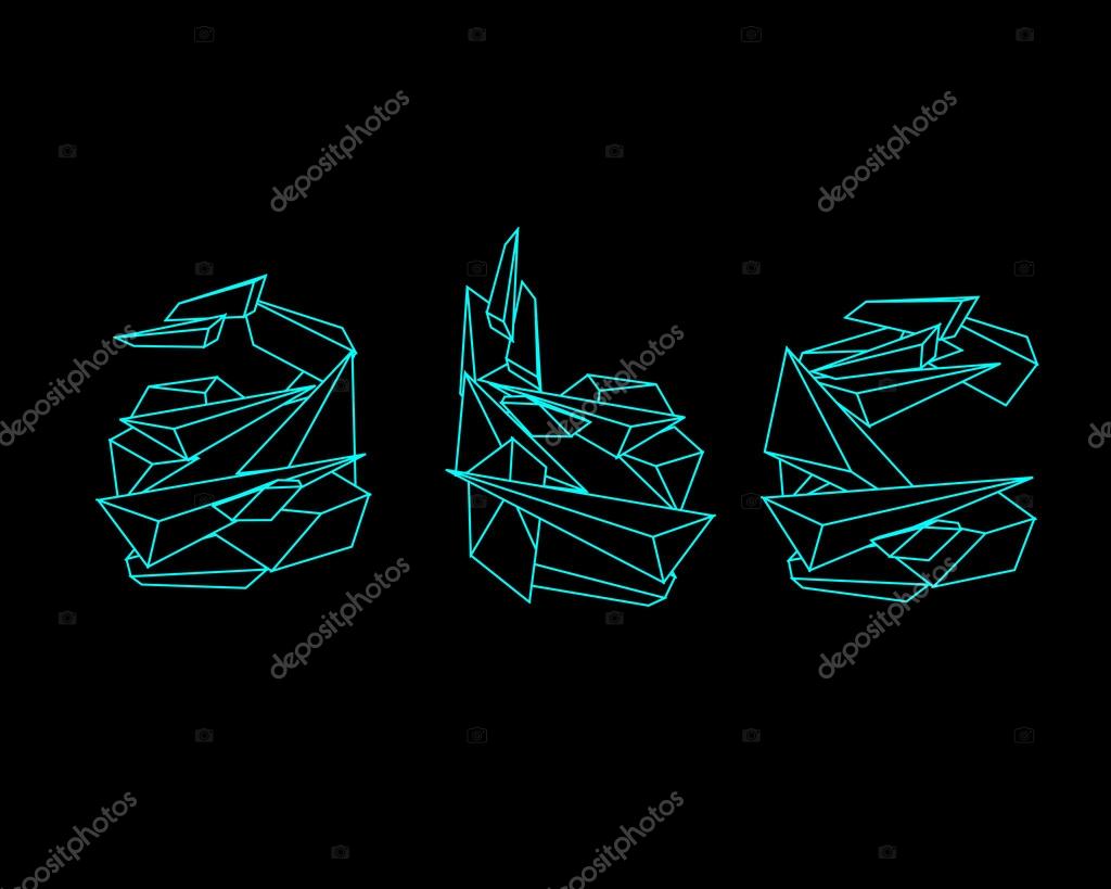 3D Prism Font Stock Vector Image by ©b14ckminus #106073996
