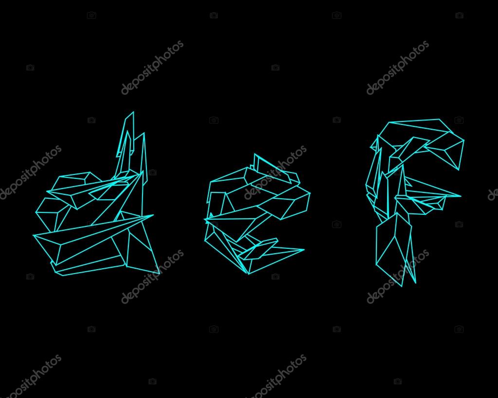 3D Prism Font Stock Vector Image by ©b14ckminus #106074016