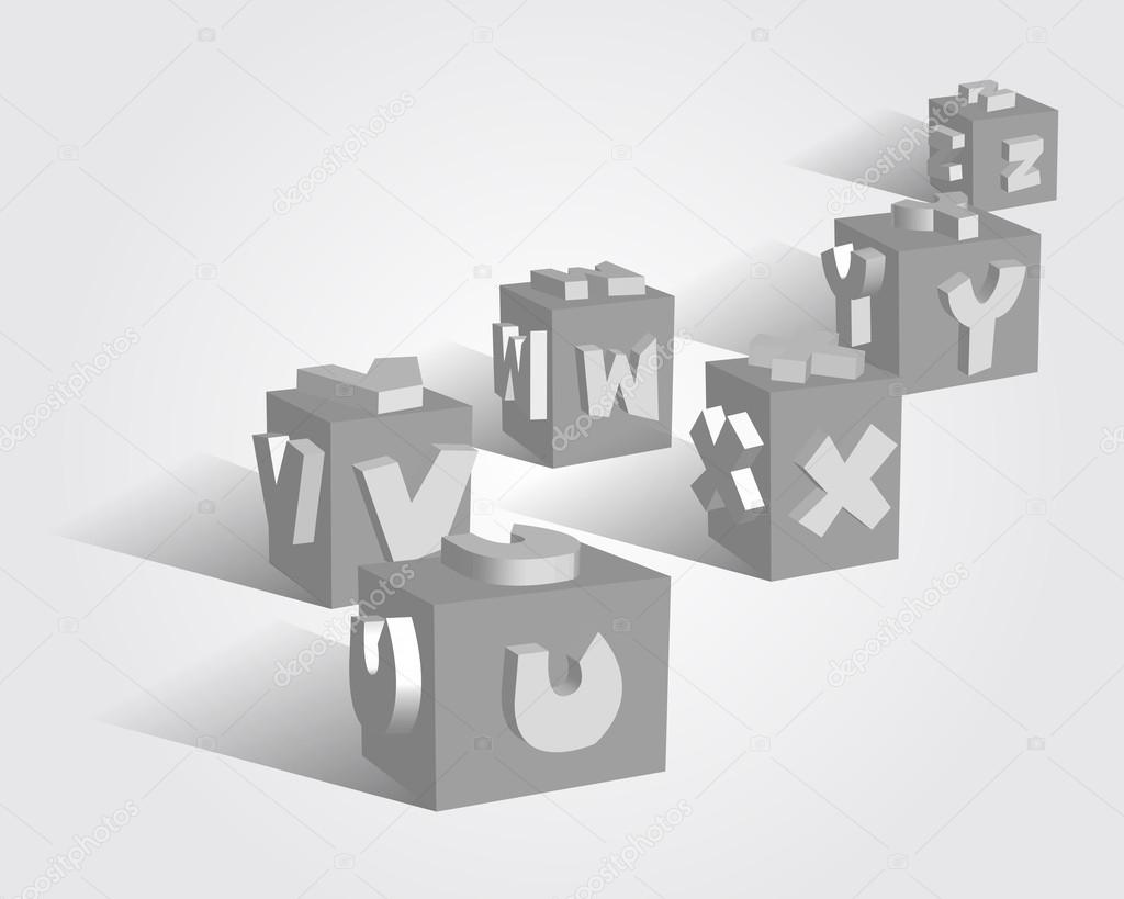 3D Fun and Cute cube font Stock Vector Image by ©b14ckminus #106075366