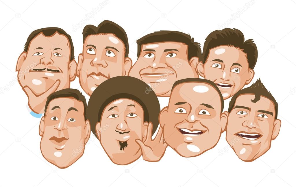Different men faces Stock Vector Image by ©b14ckminus #123350790