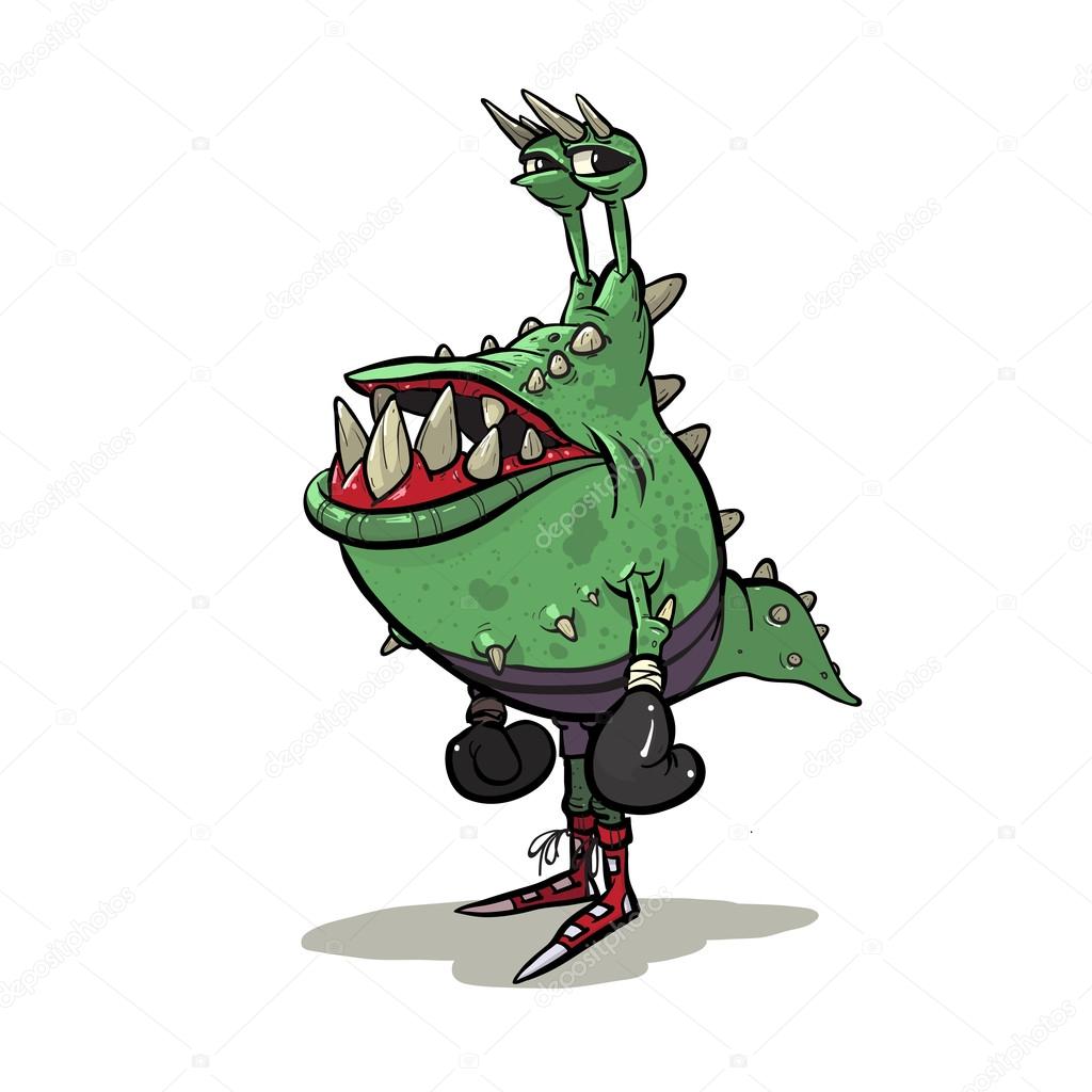 Boxeador monstruo de dibujos animados Stock Vector by ©banzainer.gmail ...