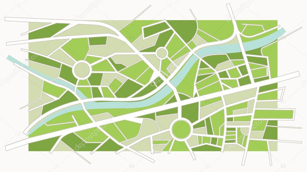 Abstract green city map — Stock Vector © elenabs #102250812
