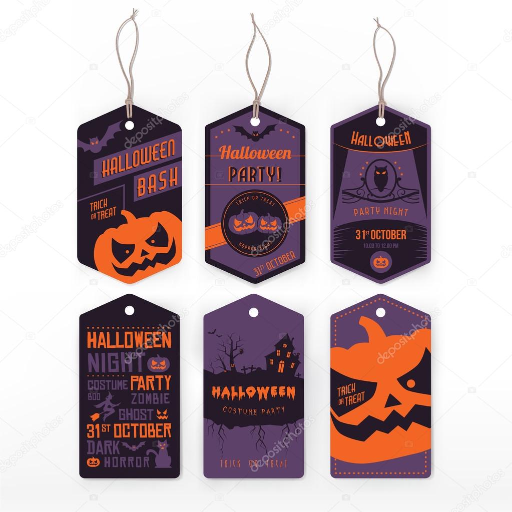 Halloween vintage grunge labels Stock Vector Image by ©elenabs #103547460
