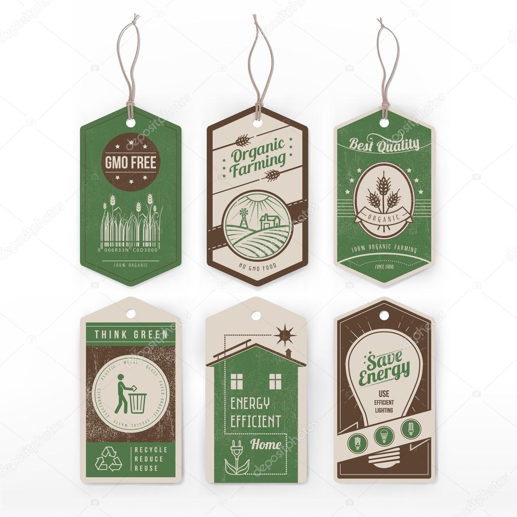 Vintage green labels Stock Vector by ©elenabs 103547486
