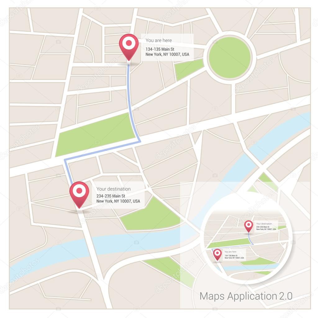 City map with pins Stock Vector Image by ©elenabs #104389932