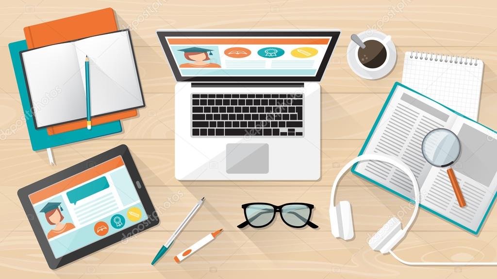 E-learning, education and university banner Stock Vector Image by ...