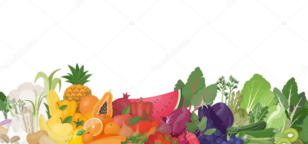Comer un arco iris de frutas y verduras infografía 2022