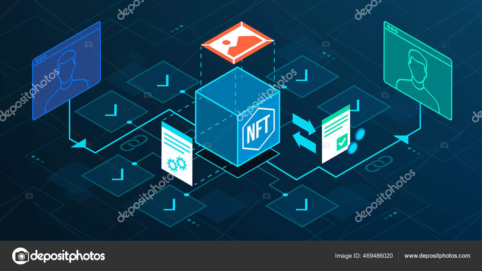 Artist Collector Exchanging Nft Cryptoart Stock Vector Image by ...