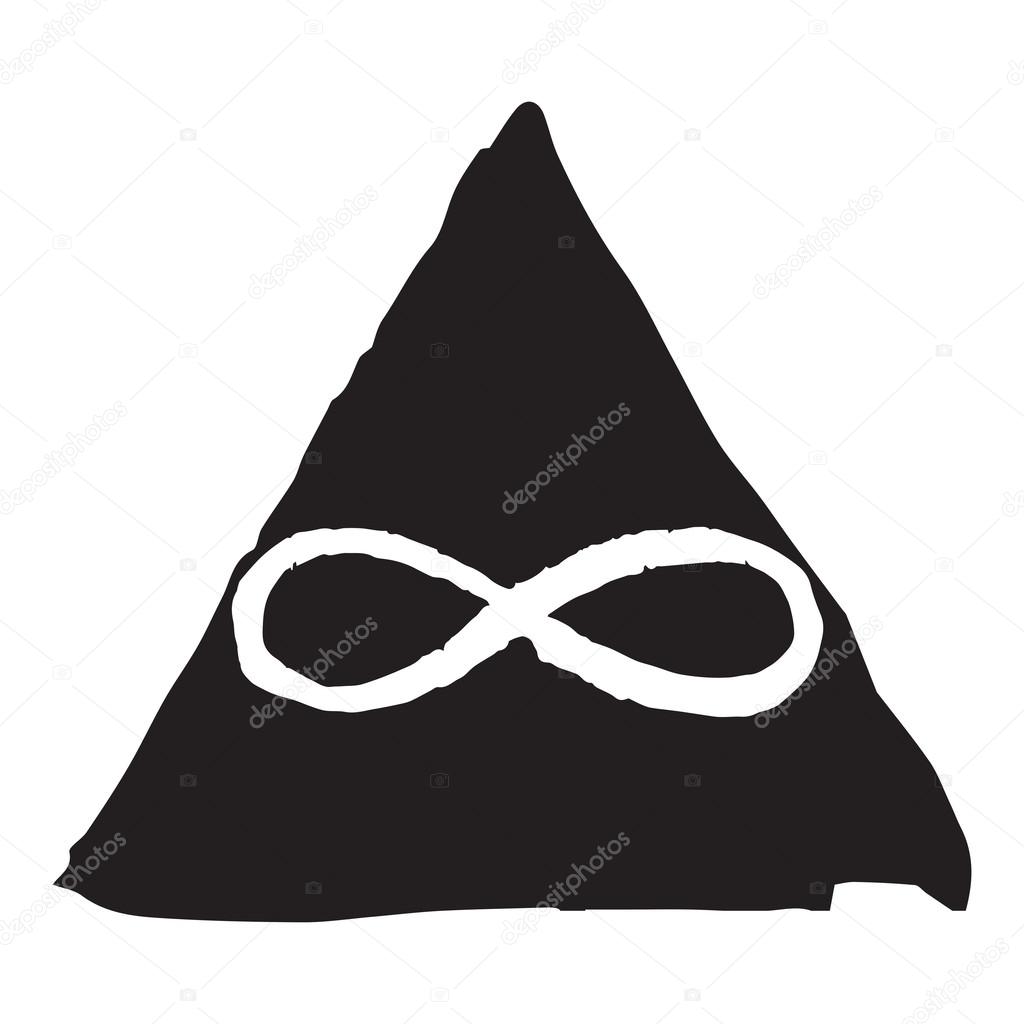 Triángulo infinito blanco y negro objeto Vector de stock por ...