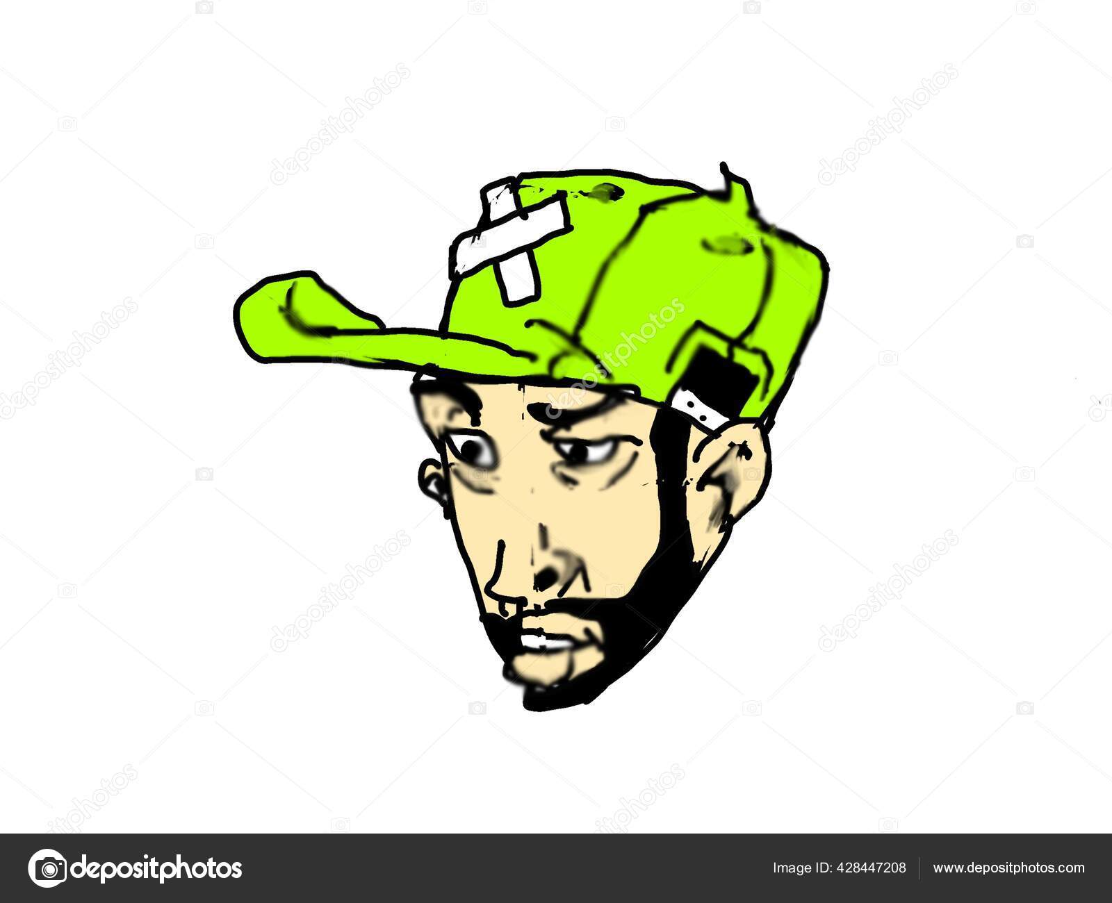 Manga Illustration Rapper Typical Clothing Stock Illustration by ...