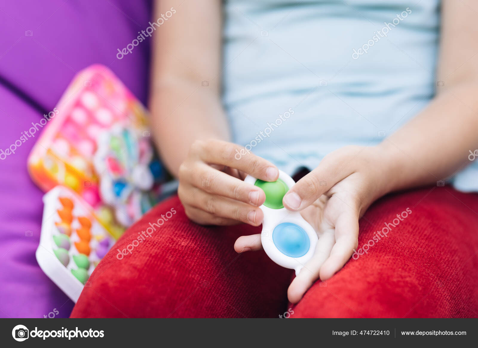 Pop it simple dimple popit anti-stress sensory toy for children. Girl ...