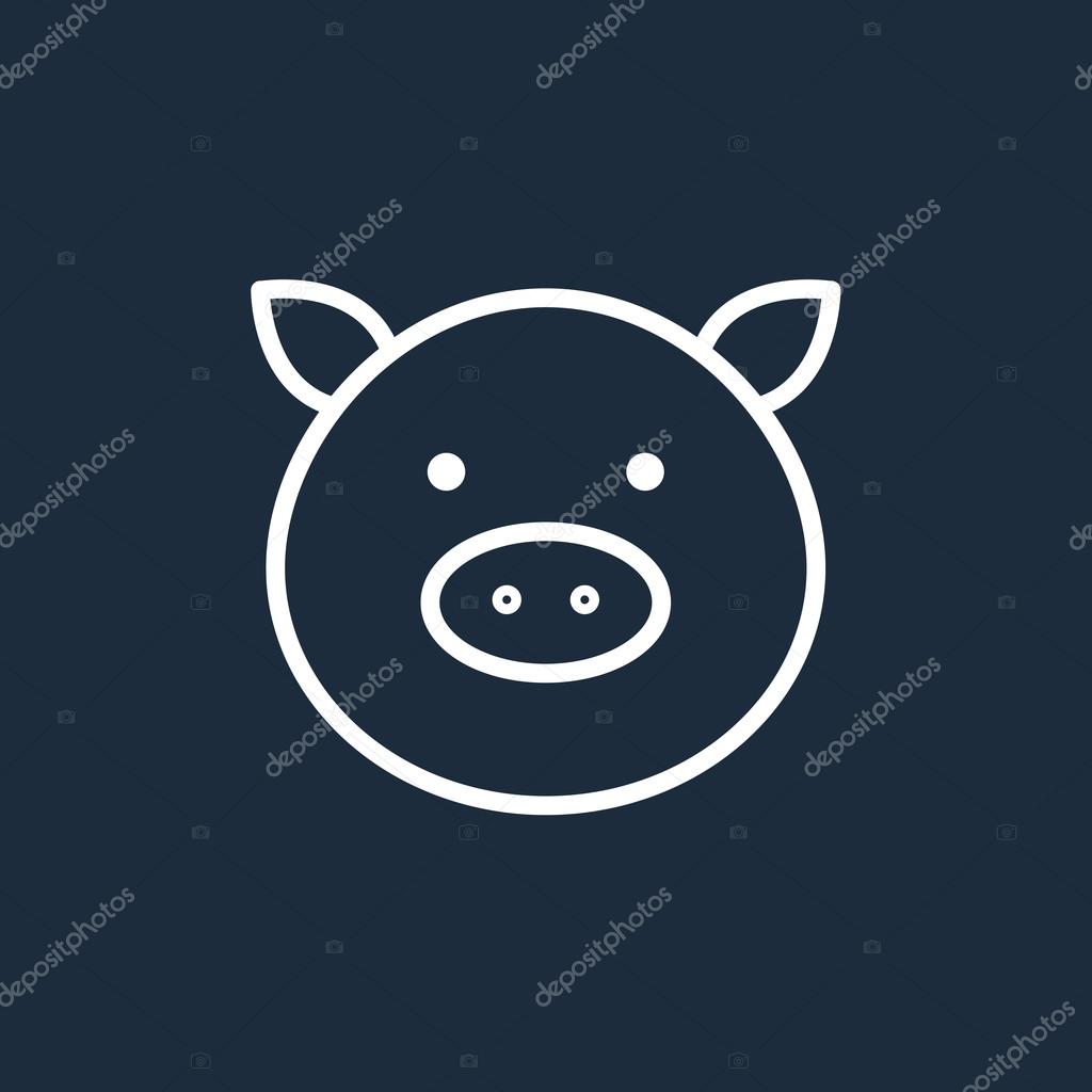 Pig head icon Stock Vector Image by ©Mr.Webicon #102042614