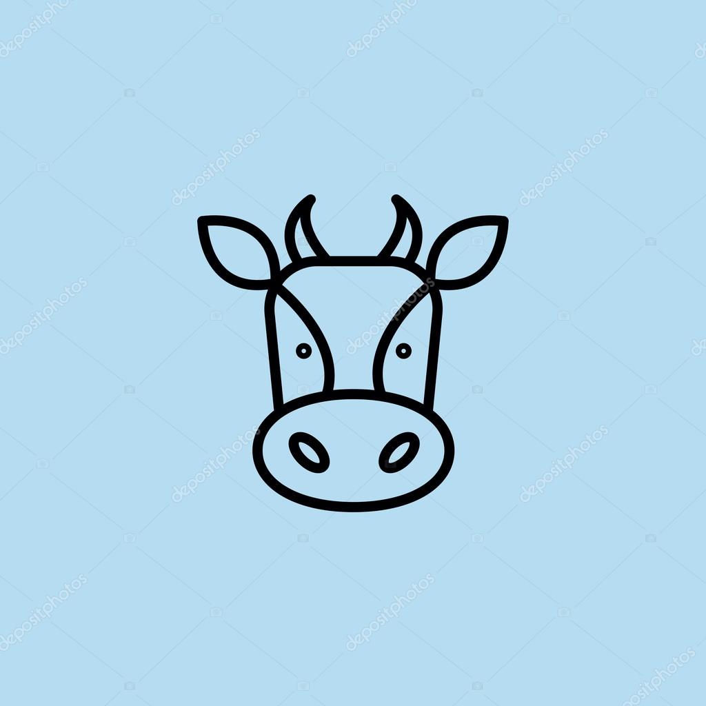 Milk cow icon Stock Vector by ©Mr.Webicon 102077280