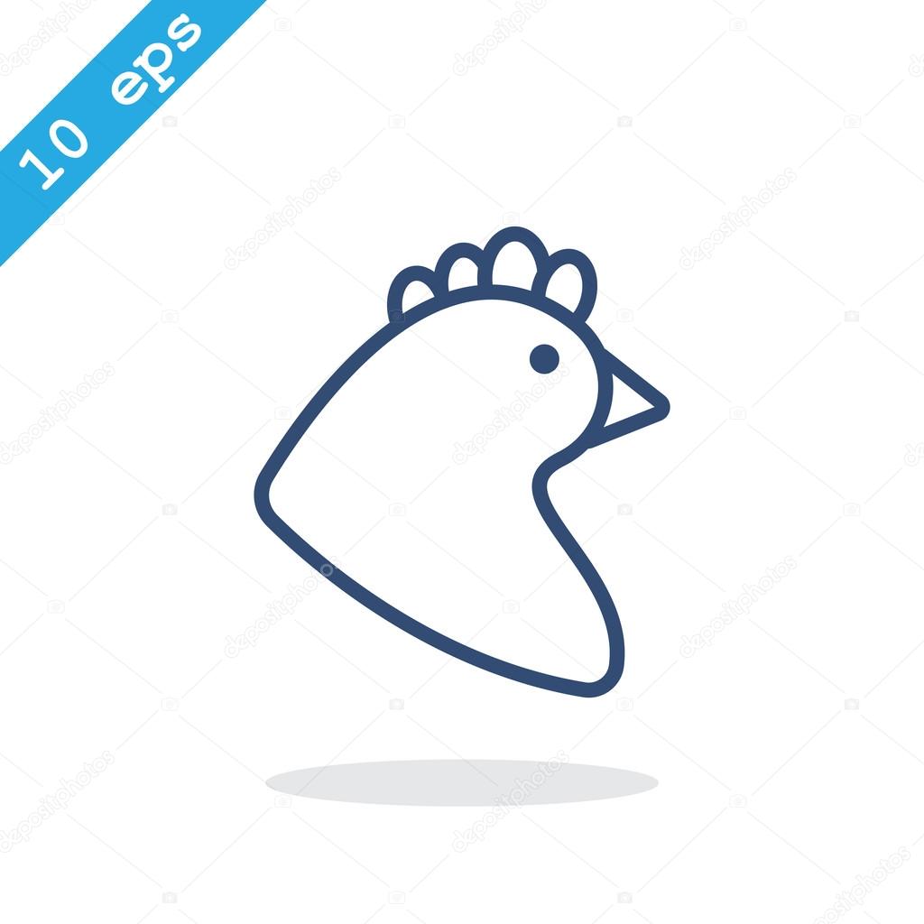 Chicken head icon Stock Vector Image by ©Mr.Webicon #102746424
