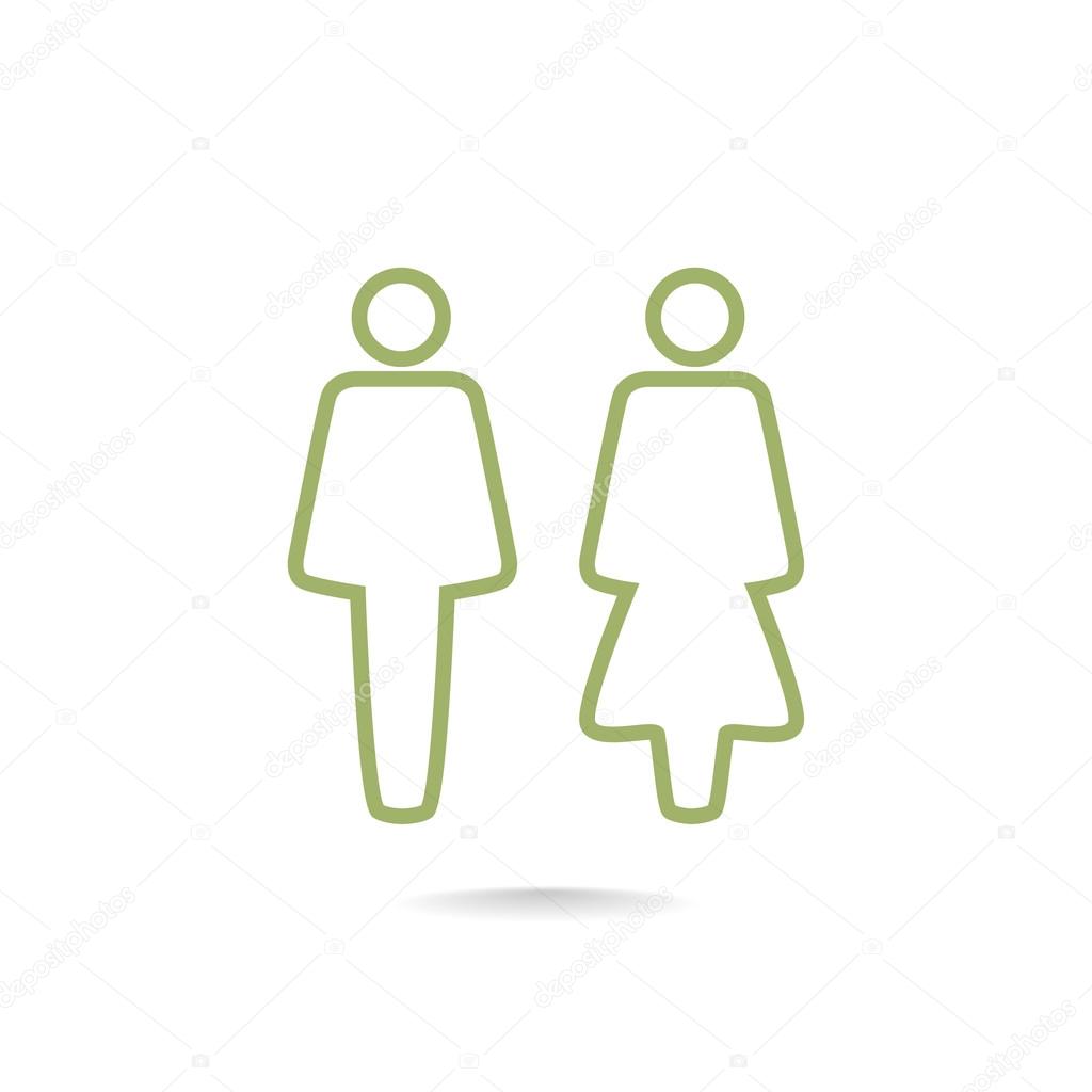 Inodoro personas iconos Vector de stock por ©Mr.Webicon 104123100