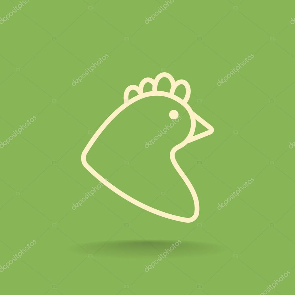 Cartoon chicken icon Stock Vector Image by ©Mr.Webicon #104501342