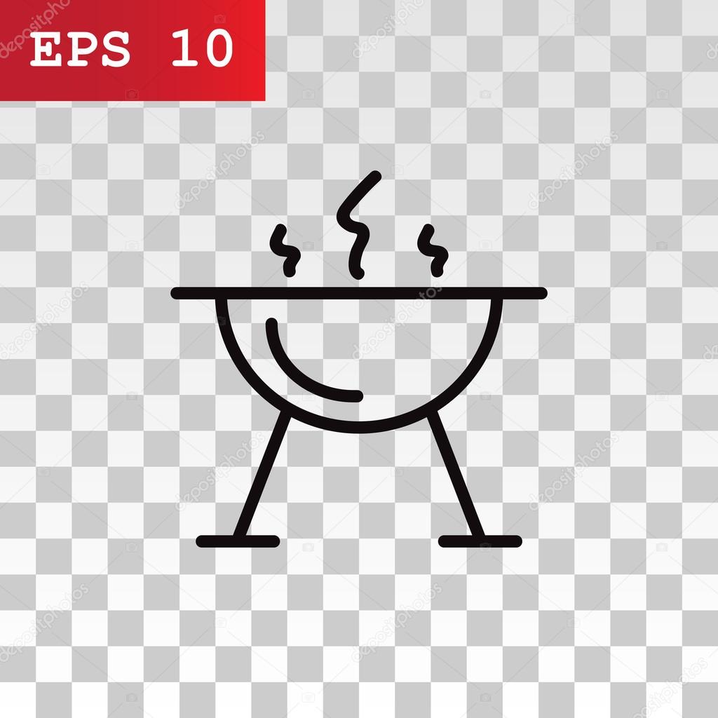 Brasero para barbacoa icono Vector de stock por ©Mr.Webicon 105503676