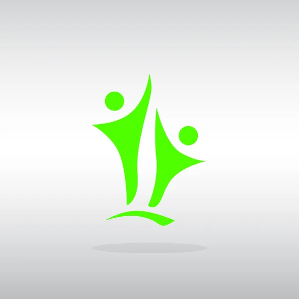 Two people silhouettes logo Stock Vector Image by ©Mr.Webicon #105508228