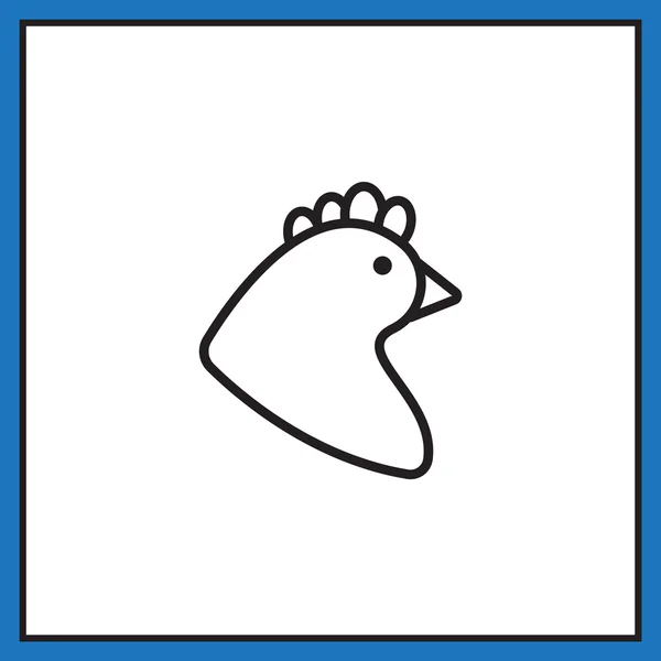 Chicken head icon Stock Vector by ©Mr.Webicon 102013462