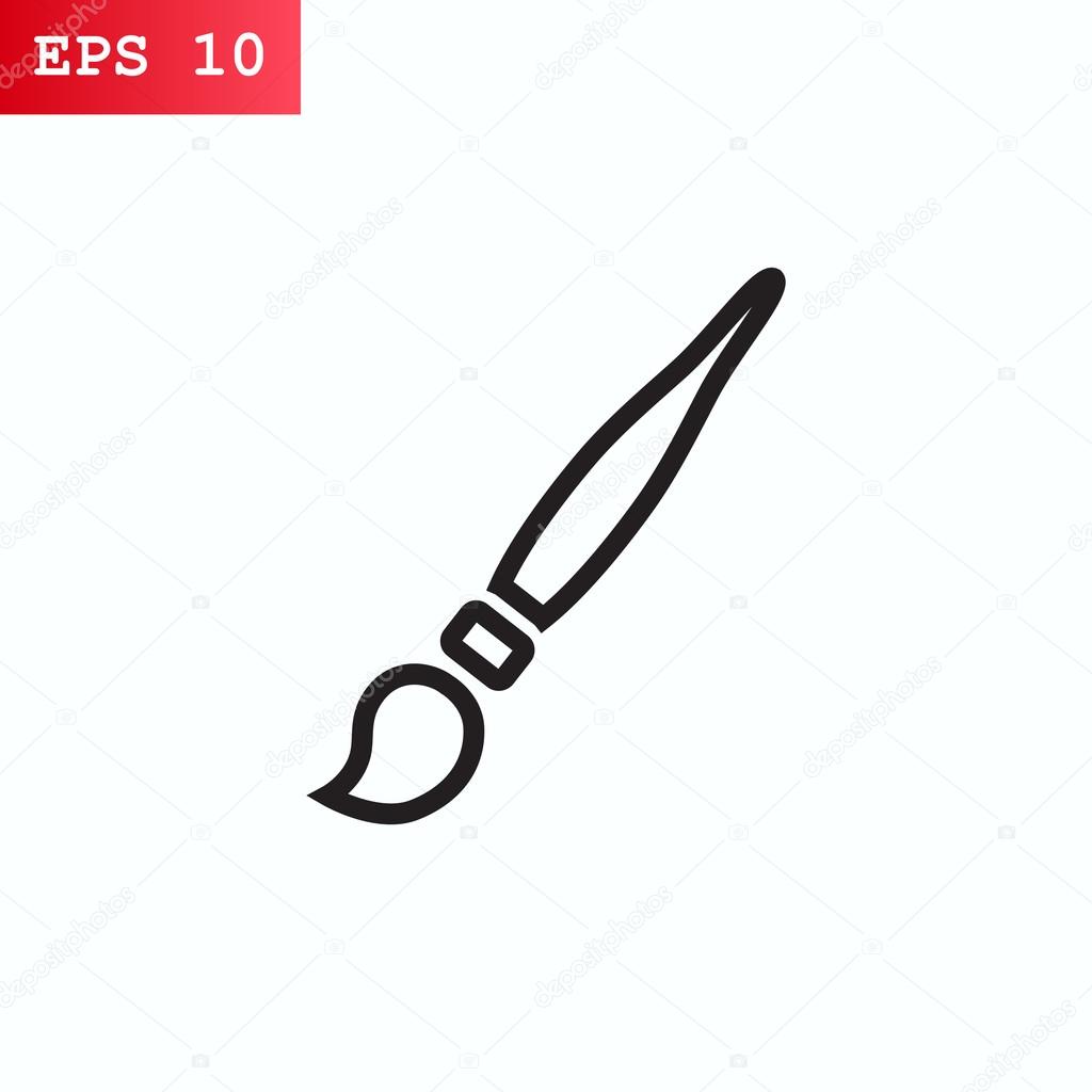 Künstler, Pinsel-Ikone Stock-Vektorbild von ©Mr.Webicon 122184302