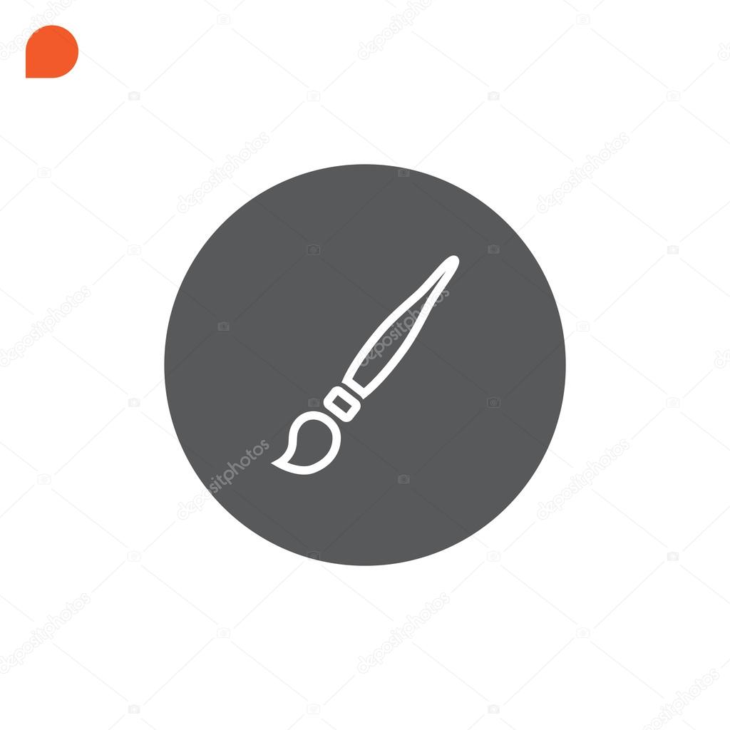 Artista, pintar icono del pincel Vector de stock #122185666 de ©Mr.Webicon