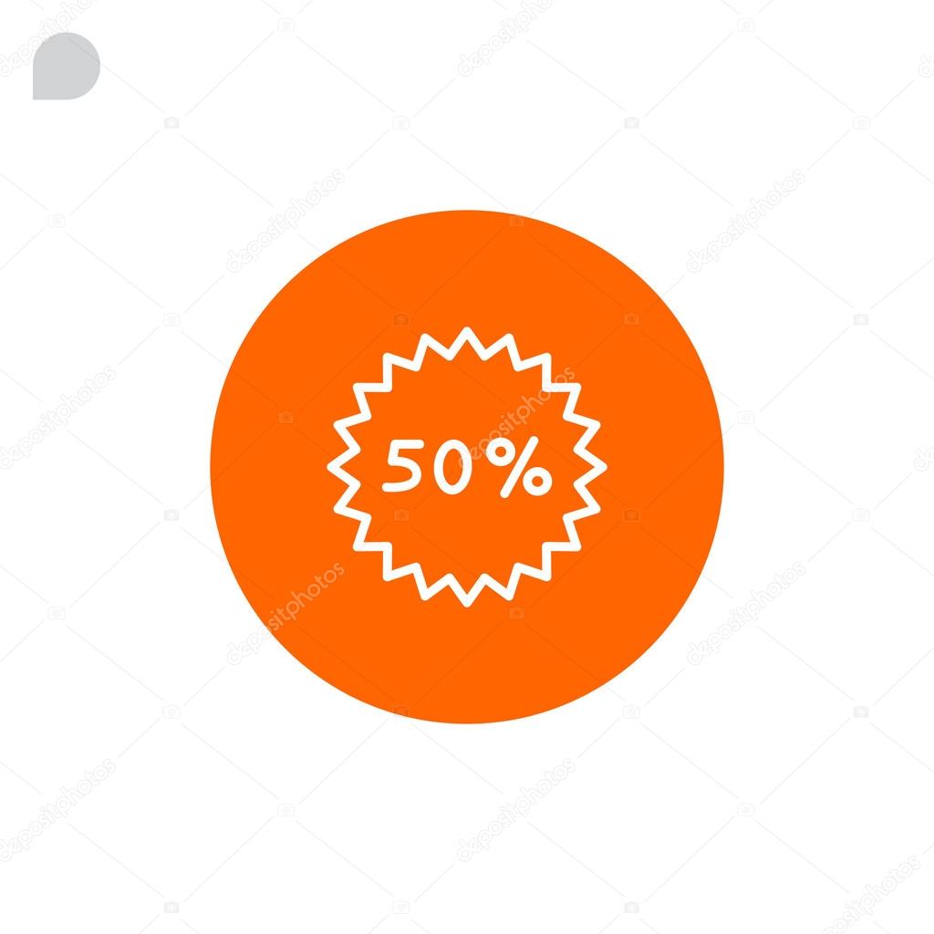 50 Percent discount icon — Stock Vector © Mr.Webicon #122188160