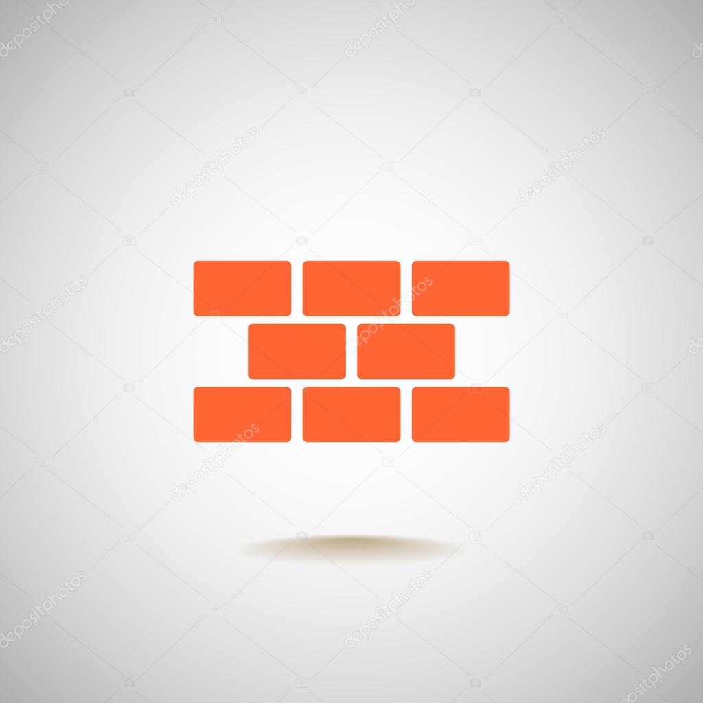 Ladrillos, icono de pared de ladrillo Vector de stock por ©Mr.Webicon ...