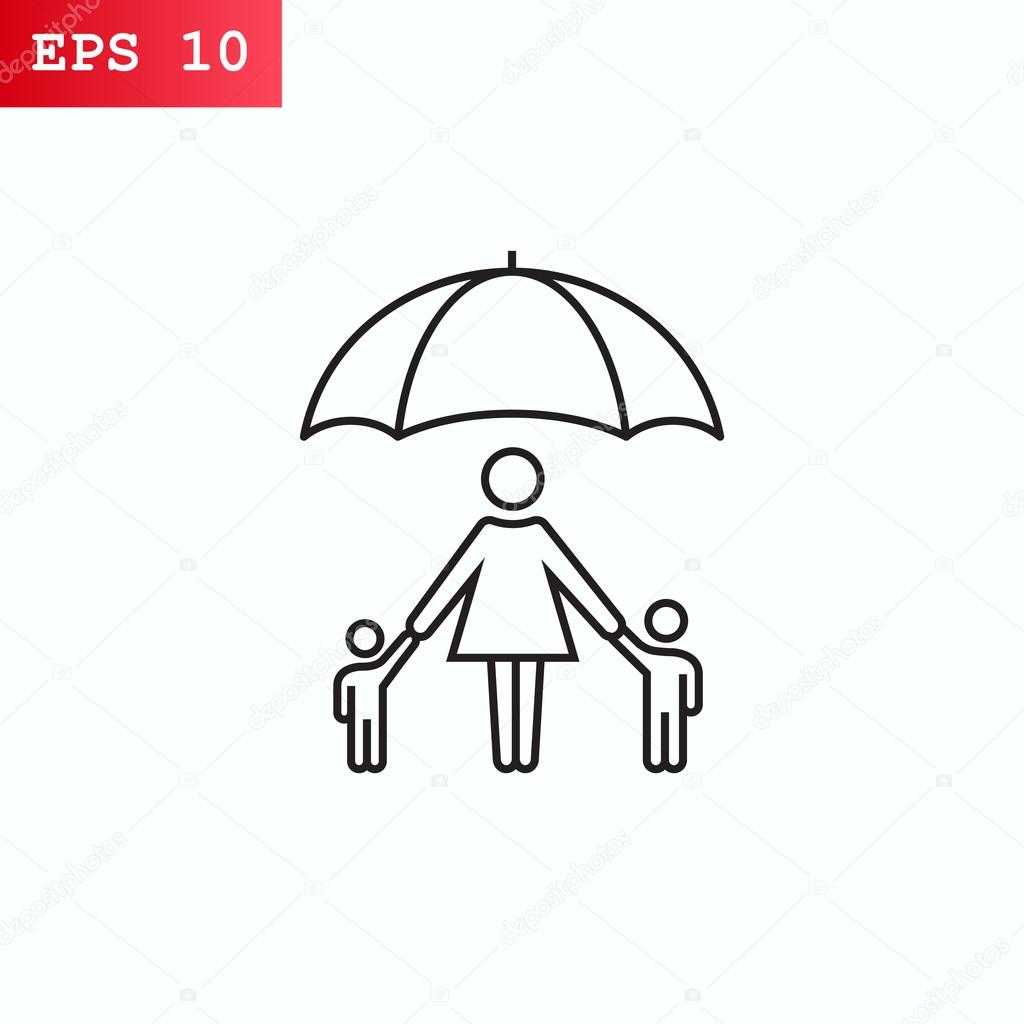Family protection icon Stock Vector by ©Mr.Webicon 122201168
