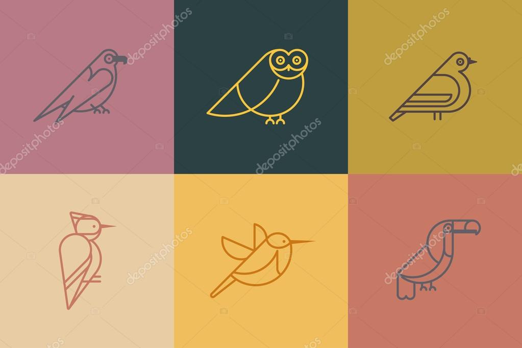 Bird icon set — Stock Photo © ironmari #104344032