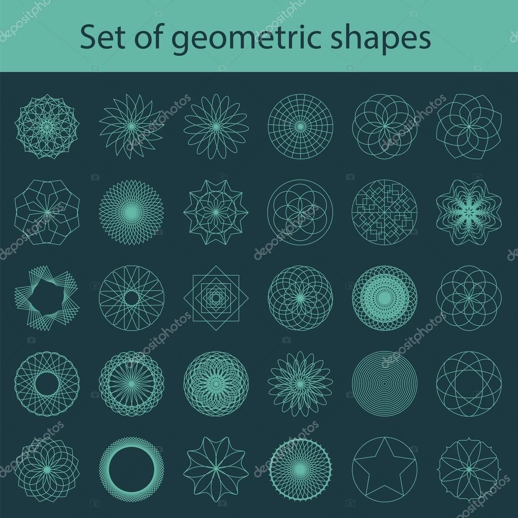 Image vectorielle Ensemble de formes géométriques. par ©AlonaS1984 ...