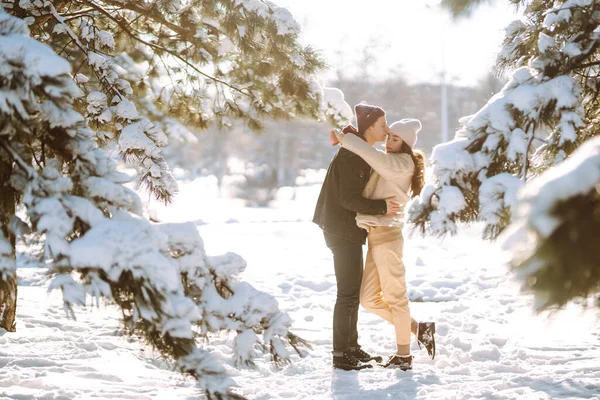 Couple in love in the snow Stock Photos, Royalty Free Couple in love in ...